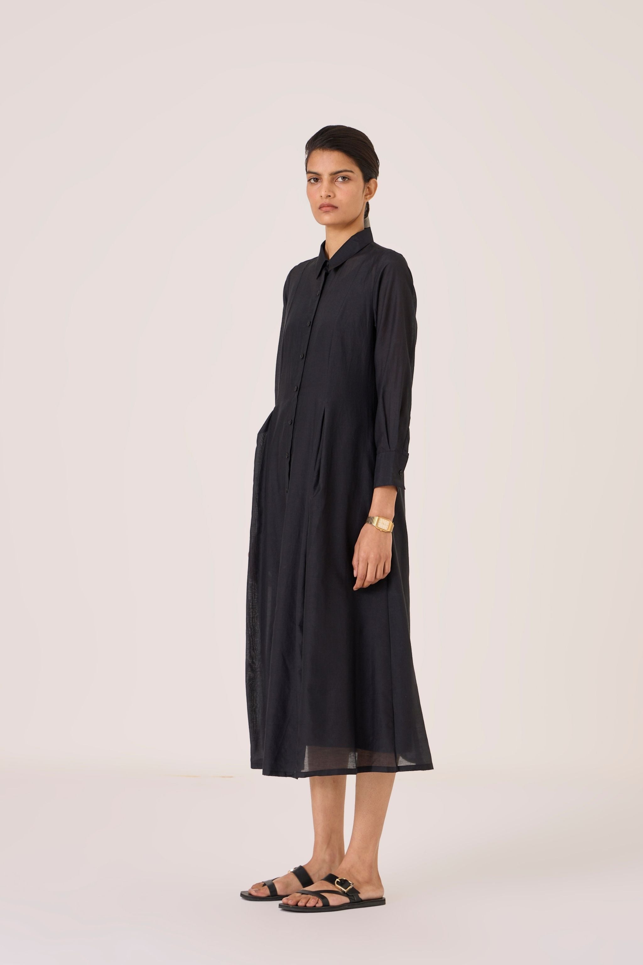 Jini | Black Shirt Dress – clothostudio